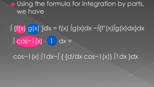 Integration involving inverse trigonometric functions | PPTX | Physics | Science