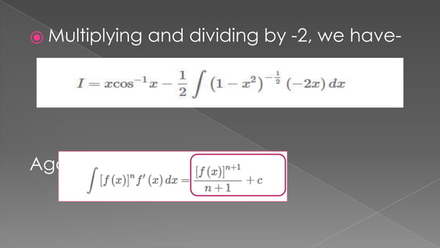 Integration involving inverse trigonometric functions | PPTX | Physics ...