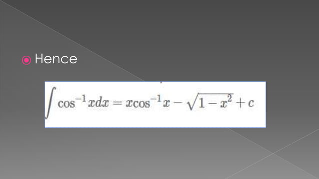 Integration involving inverse trigonometric functions | PPTX | Physics ...