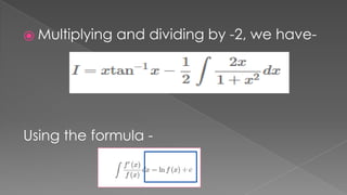 Integration involving inverse trigonometric functions | PPTX