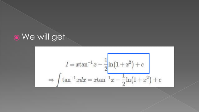 Integration involving inverse trigonometric functions | PPTX | Physics | Science