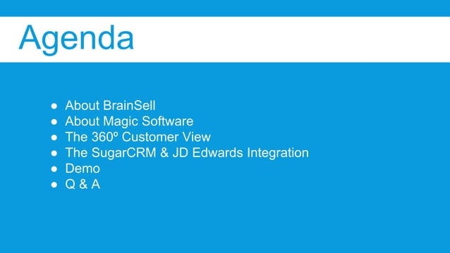 Integration Magic: SugarCRM and JD Edwards | PPT