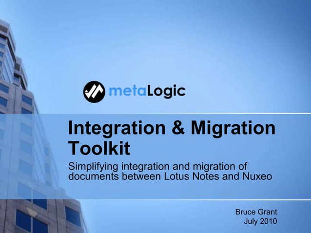 metaLogic Lotus Integratio | PPTX | Desktop Publishing | Computer ...