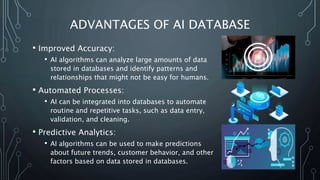 Integration of ai & dbms 2.pptx | Databases | Computer Software and Applications