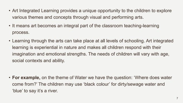 Art Integrated Learning: Indian Perspective | PPTX