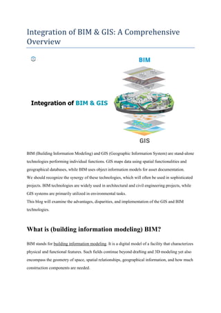 Integration of BIM & GIS: A Comprehensive Overview | PDF