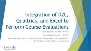 Integration of D2L, Qualtrics, and Excel | PPTX | Educational ...