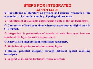 Integration of data for mineral explorataion | PPT