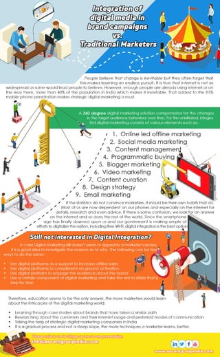 Integration of digital media in brand campaigns vs. Traditional ...