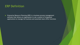 Integration of erp in banking sector | PPTX