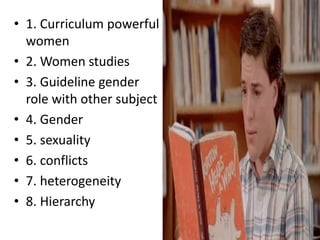 INTEGRATION OF GENDER ROLE IN SCHOOL AND CURRICULUM | PPT