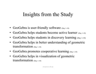 Integration of GeoGebra in Teaching Mathematics | PDF