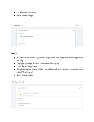 Integration of Google Tag Manager and Google Analytics | DOCX