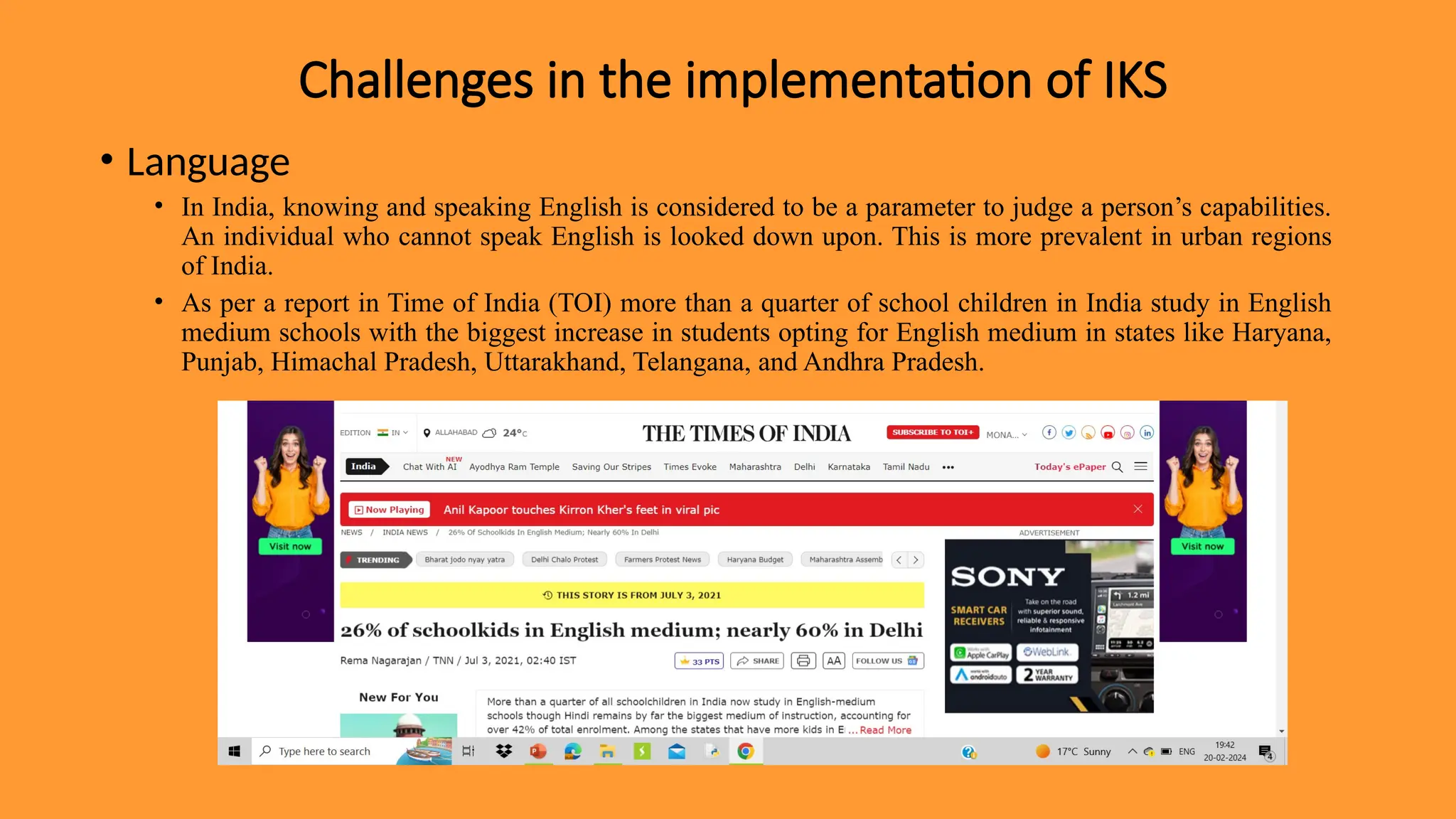 Integration of IKS in modern education - Challenges and way forward | PPTX