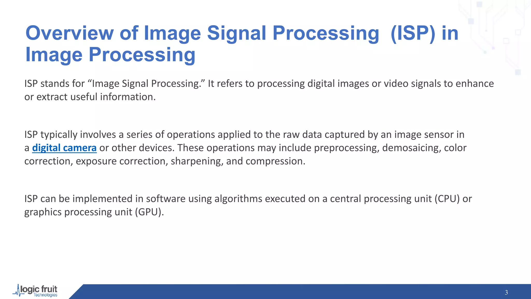 Integration Of Isp And Fpga With Image Sensors Ppt