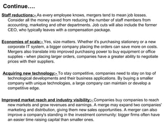 Integration of mergers for share holders | PPT