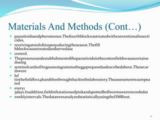 Integration of pheromones and biological control for the management of ...