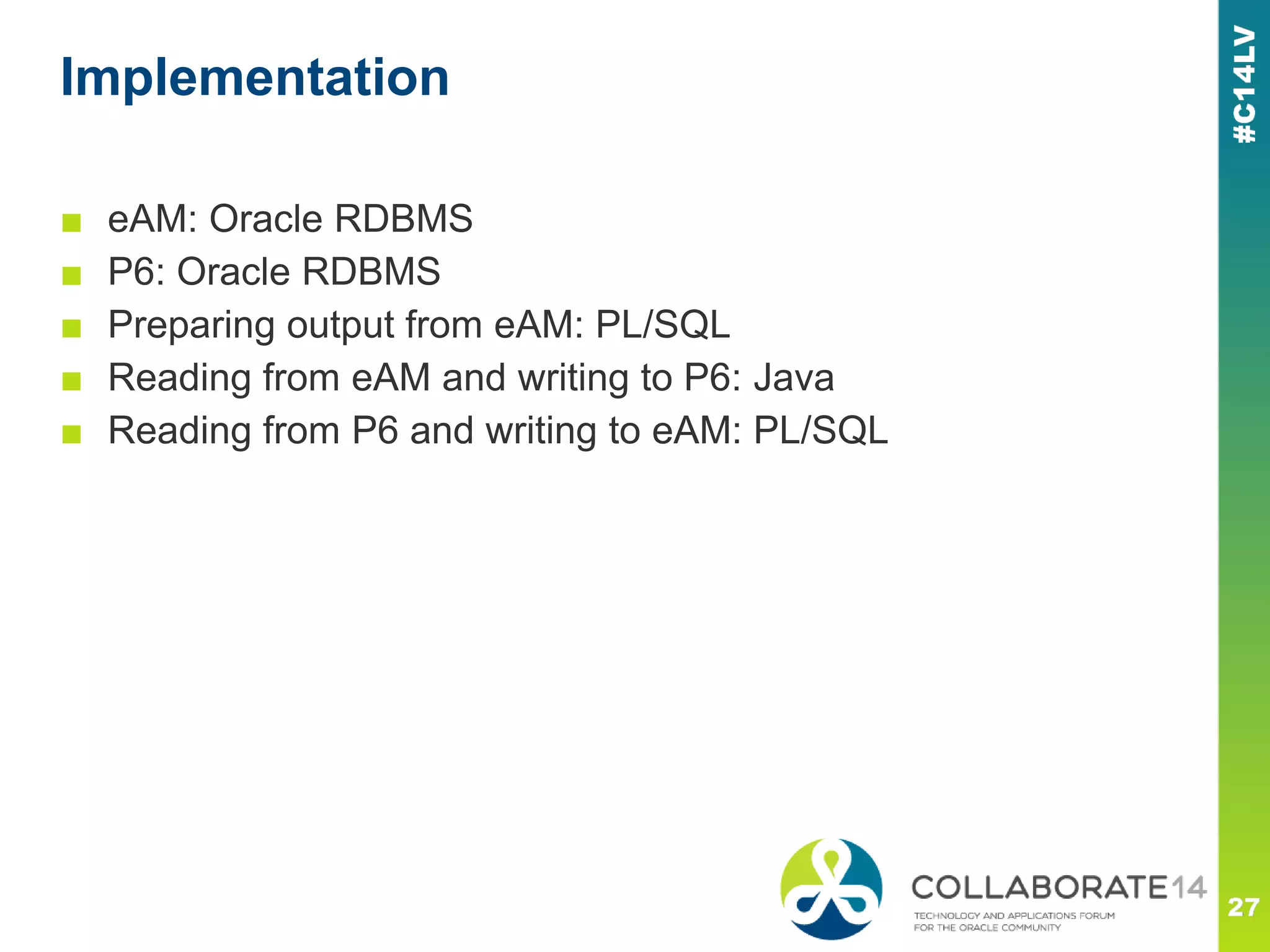 Integration Of Primavera P6 Eppm With Oracle E Business Suite Oracle Primavera P6 Collaborate
