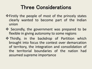 History of Princely States in India - Integration | PPT