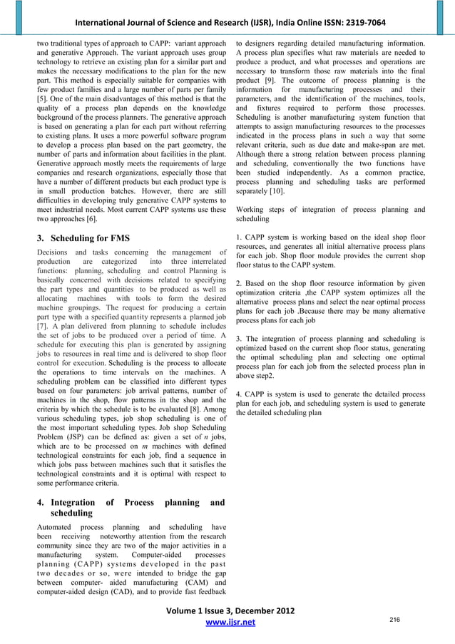 Integration of process planning and scheduling comparison of models approach | PDF