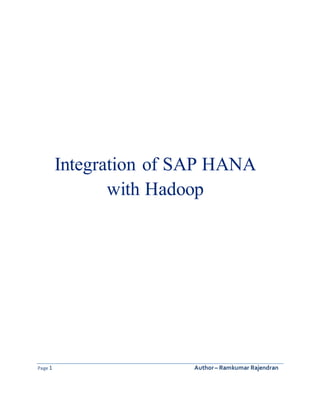 Integration of SAP HANA with Hadoop | DOCX