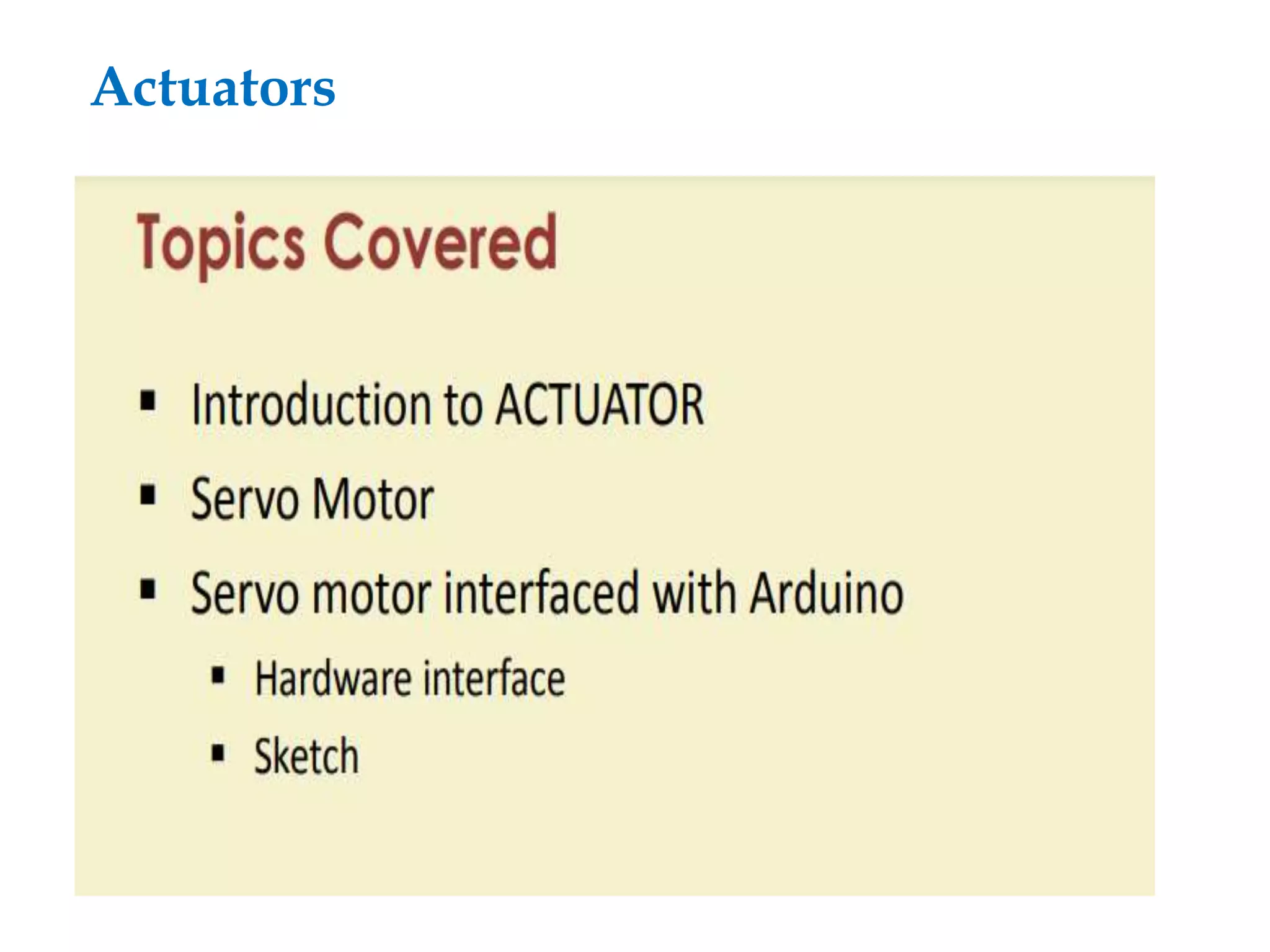 Integration Of Sensors And Actuators With Arduino Pptx