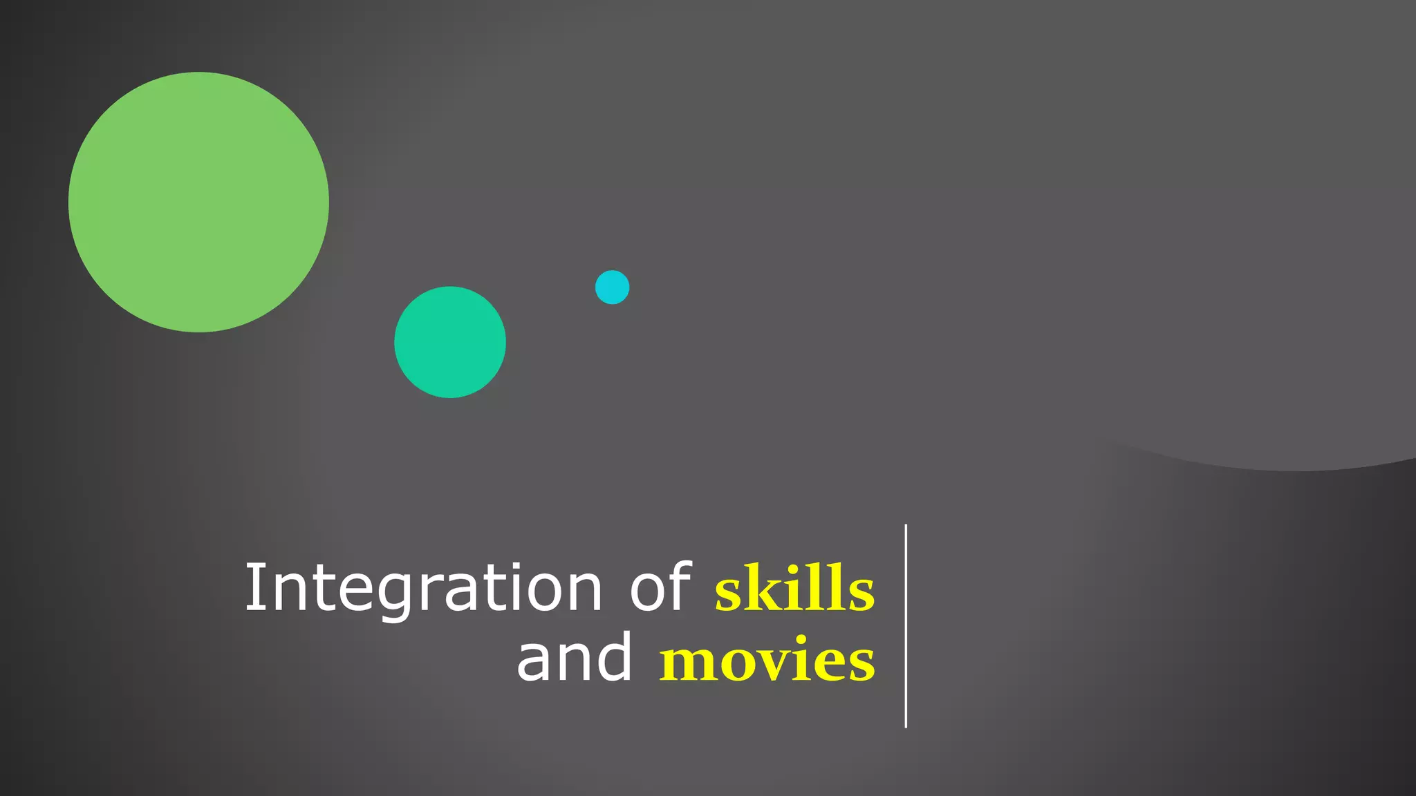 Integration of skills and movies | PPT