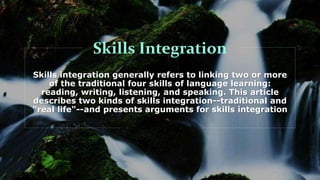 Integration of skills and movies | PPT