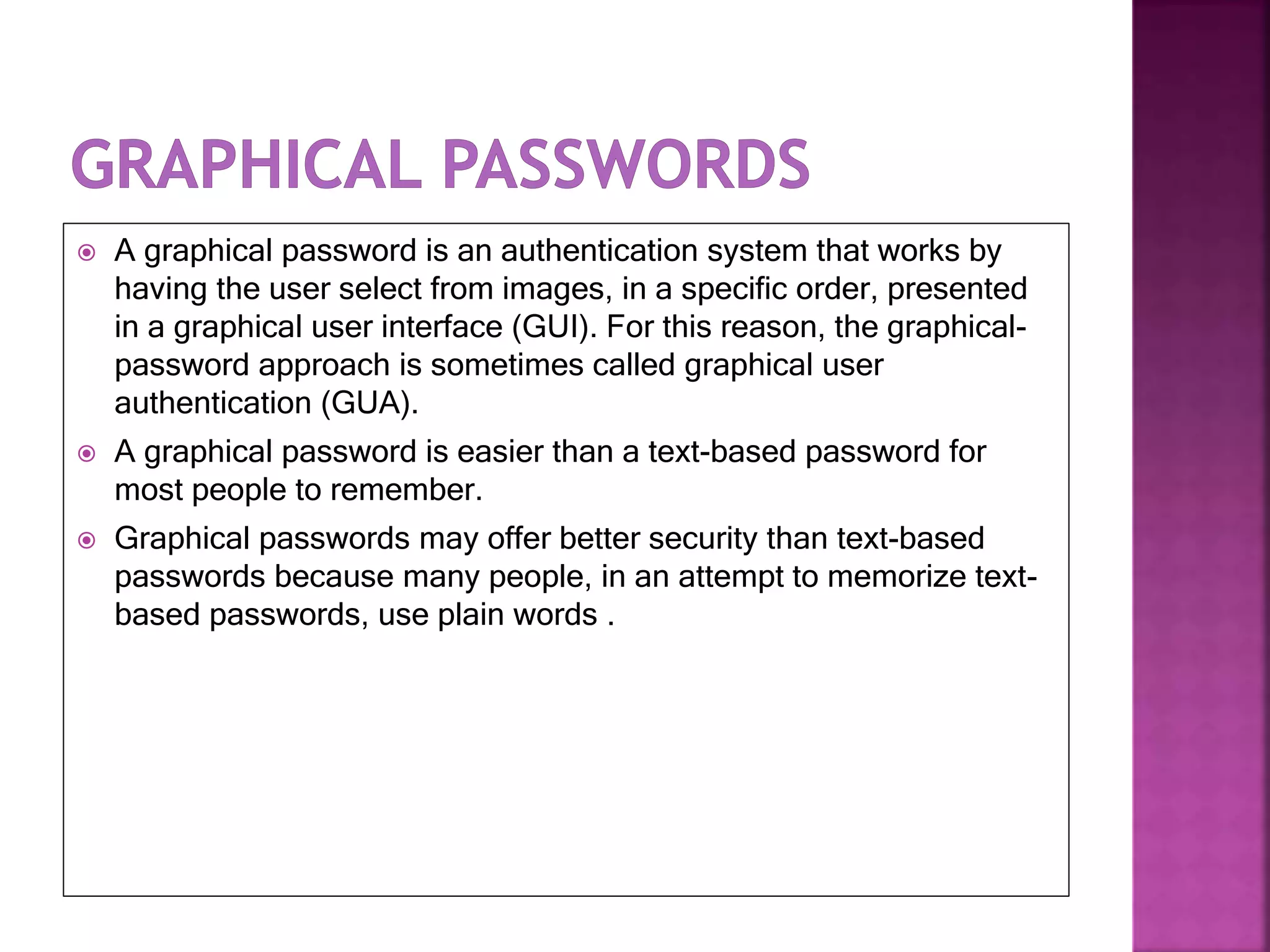Integration of sound signature in graphical password | PPTX