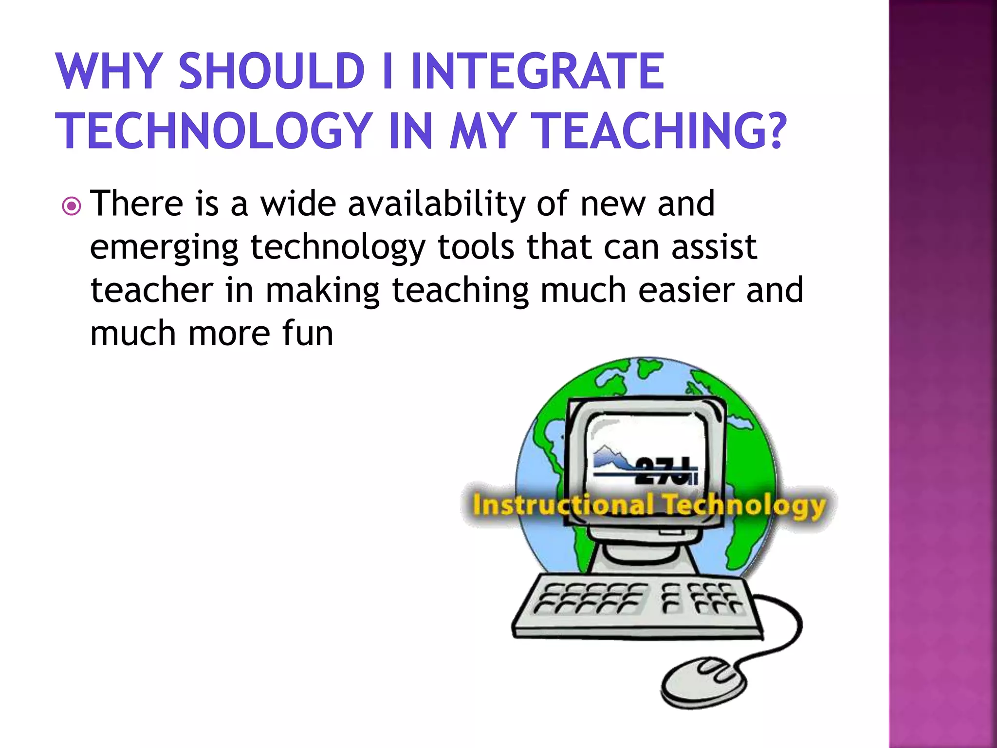 Integration of tecnology in education ppt. | PPTX