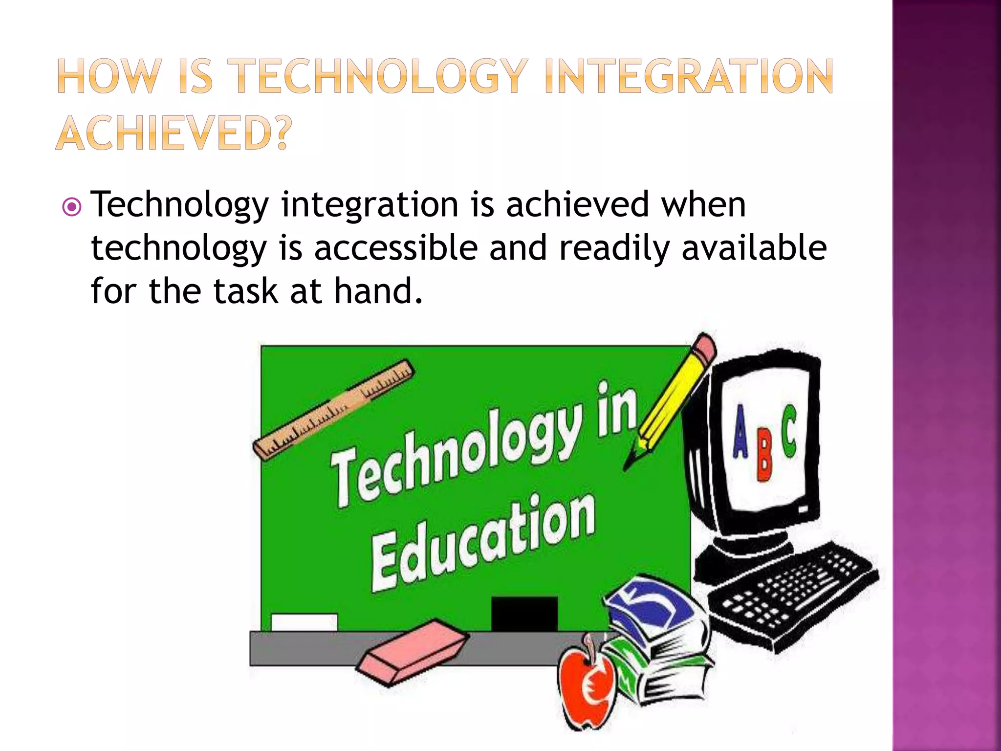 Integration of tecnology in education ppt. | PPTX
