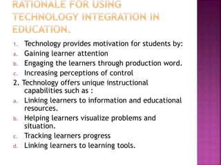 Integration of tecnology in education ppt. | PPTX
