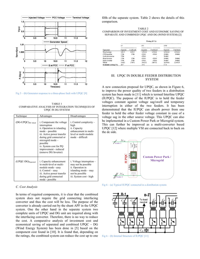 Integration of upqc for power quality improvement in distributed | PDF
