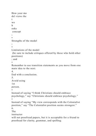 Integration Paper InstructionsDescription This paper is t.docx