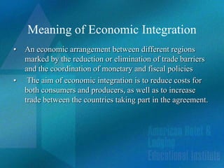Integration print | PPTX | Currencies | Economy
