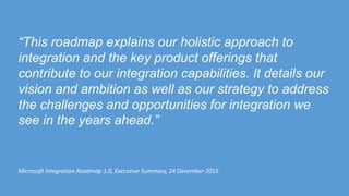 Microsoft Integration Roadmap 2015 | PPT