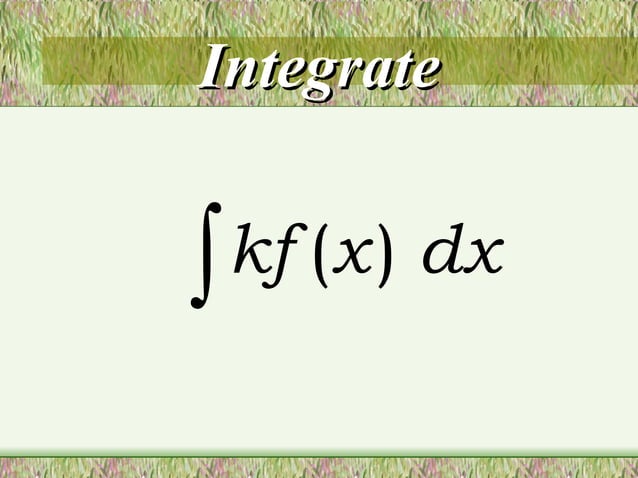 Integral Rules | PPT