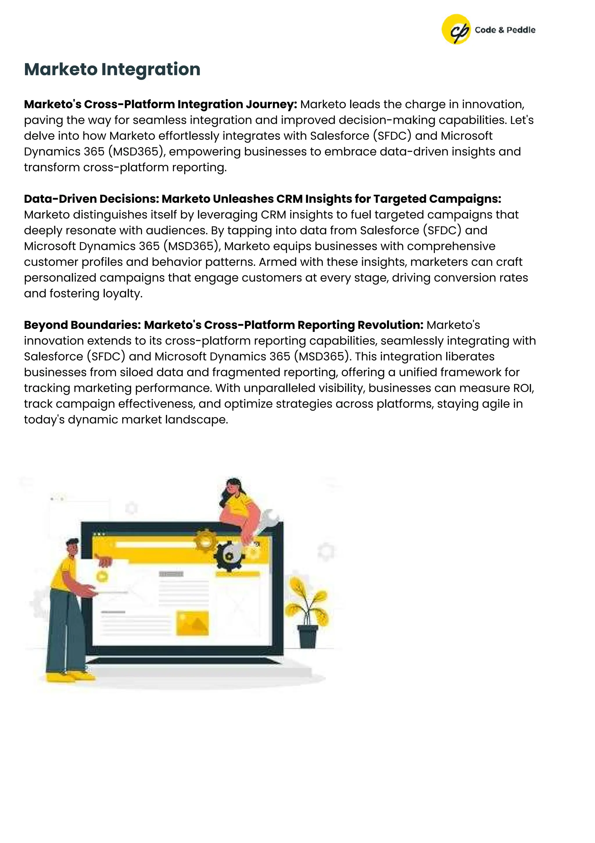 Integrations with Marketing Automation Tools | Code & Peddle | PDF