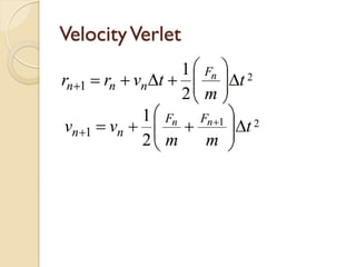 Integration schemes in Molecular Dynamics | PDF