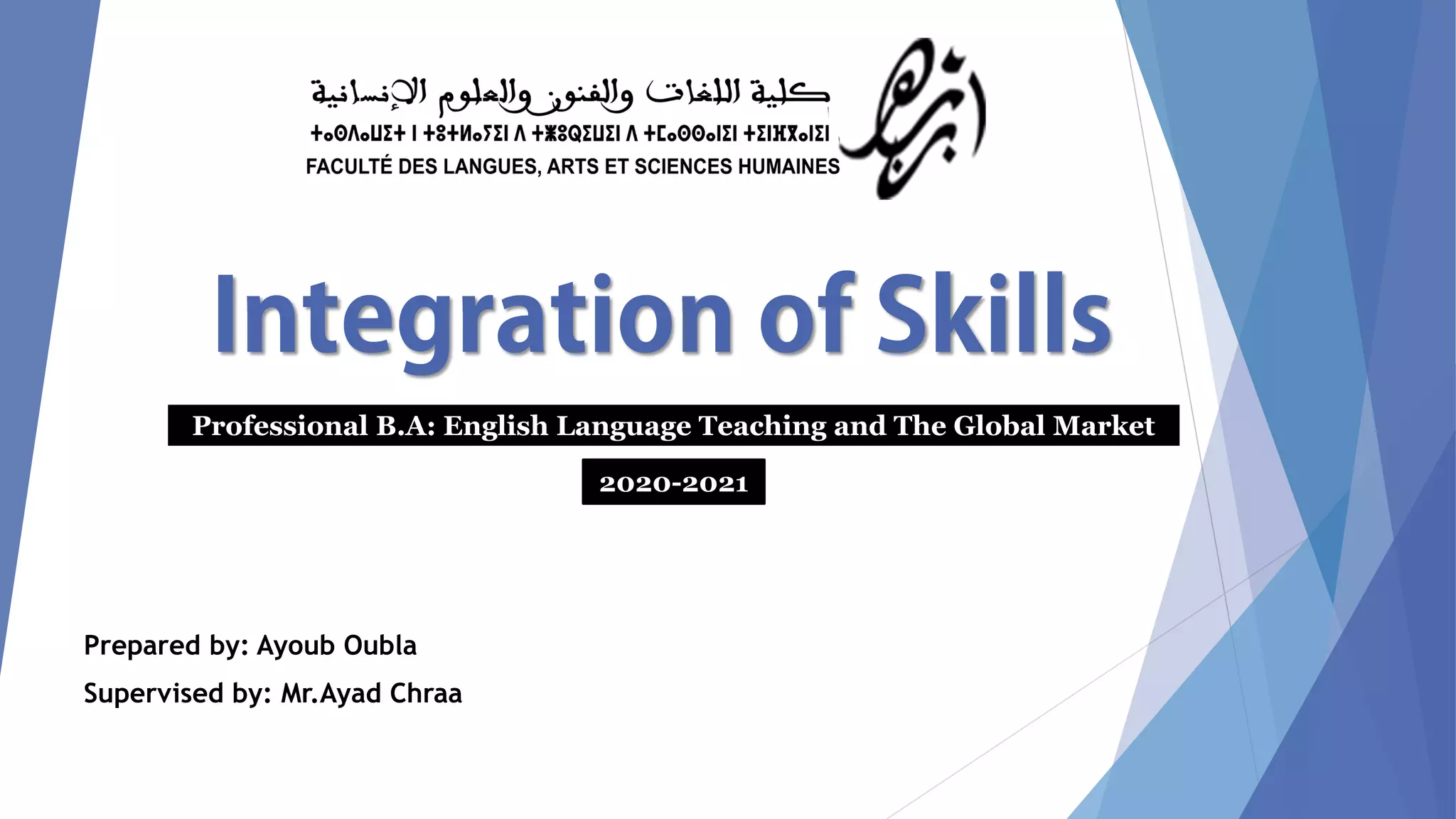 Integration of Skills In English Language Teaching by Ayoub Oubla | PDF