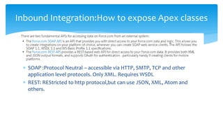 Salesforce Integration using REST SOAP and HTTP callouts | PPTX | Web Development | Internet