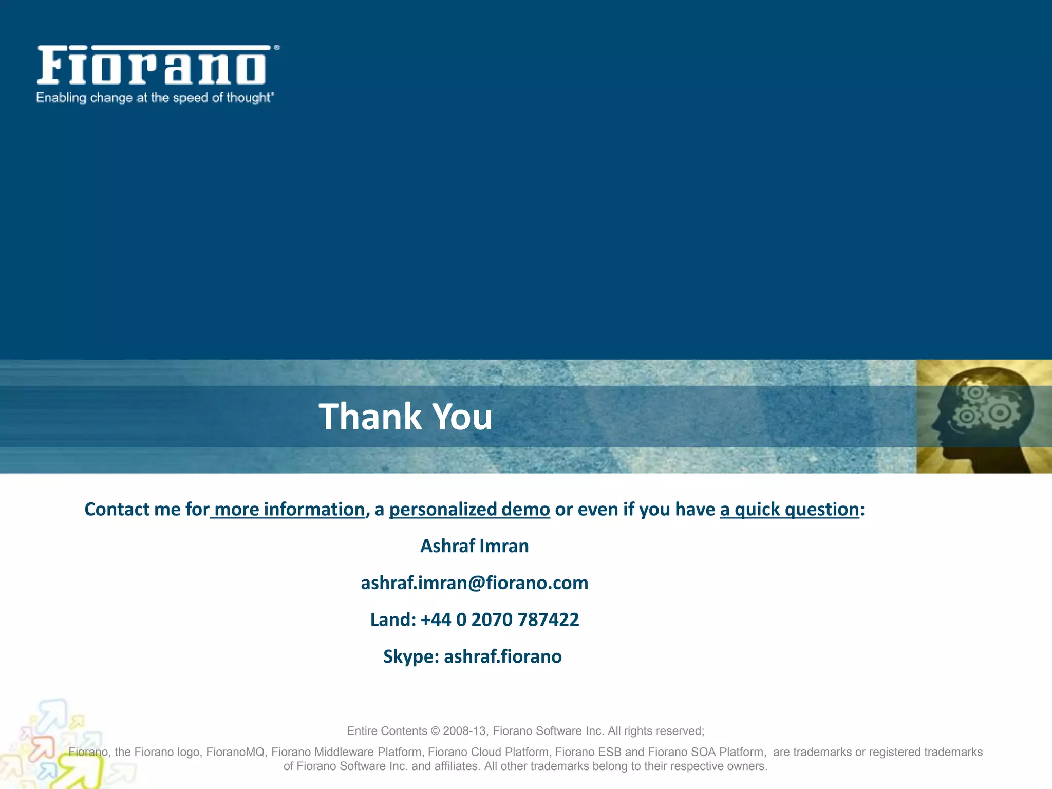 Fiorano ESB: Integration Solution for Banks | PPT