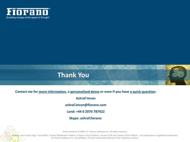 Fiorano ESB: Integration Solution for Banks | PPT