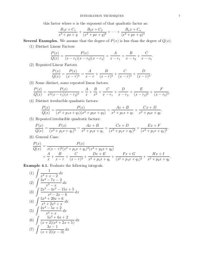 Integration techniques
