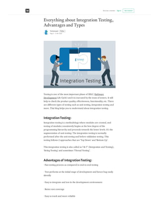 Integration testing | PDF