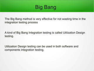 Integration testing overview | PPT