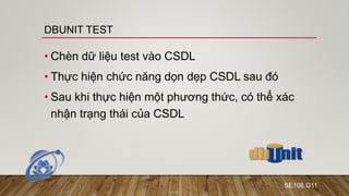 Integration test with h2 and db unit | PPT