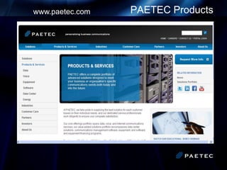 PAETEC SOLUTIONS | PPT