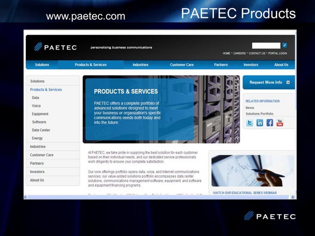 PAETEC SOLUTIONS | PPT