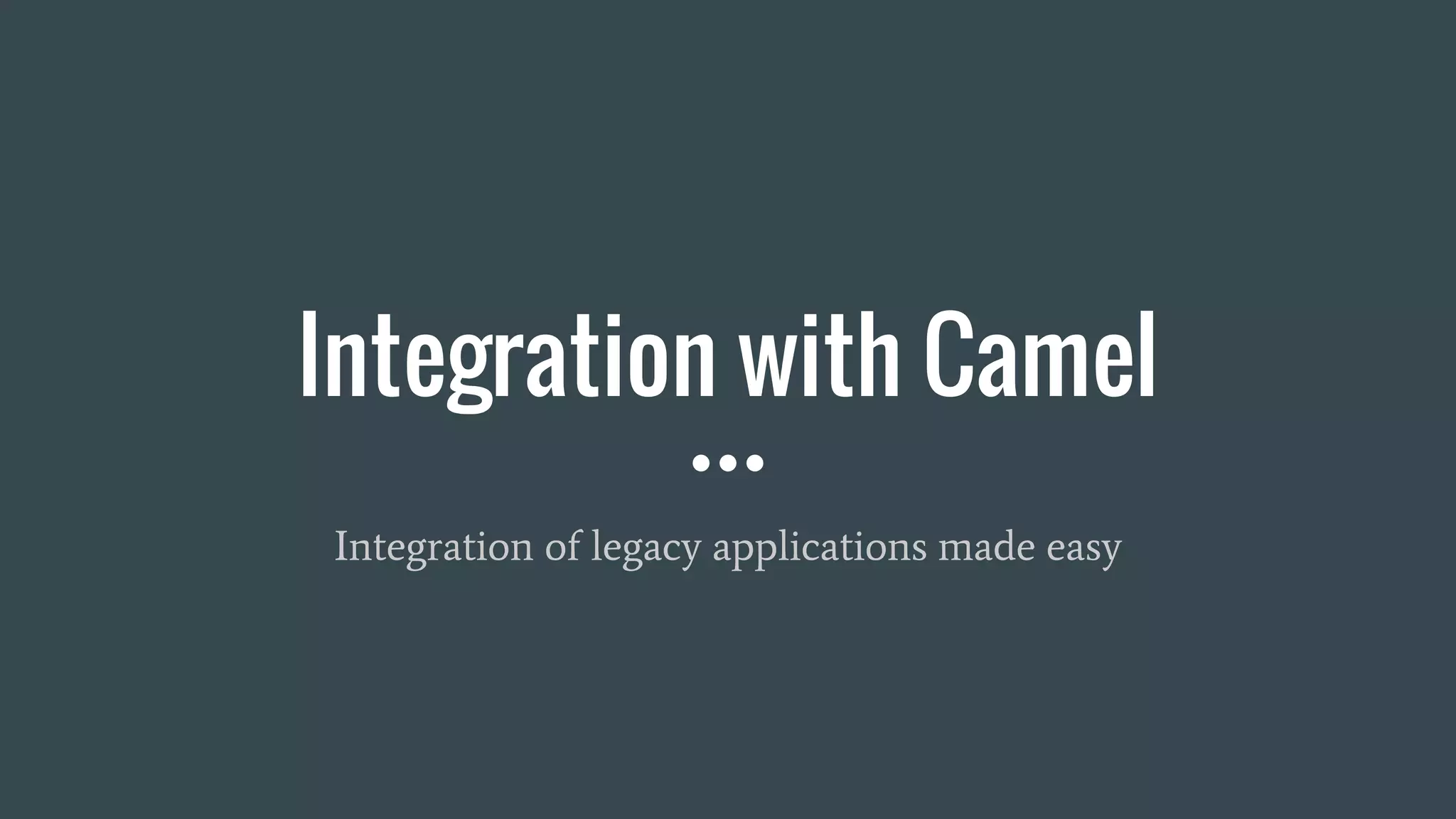 Integration with Camel | PDF
